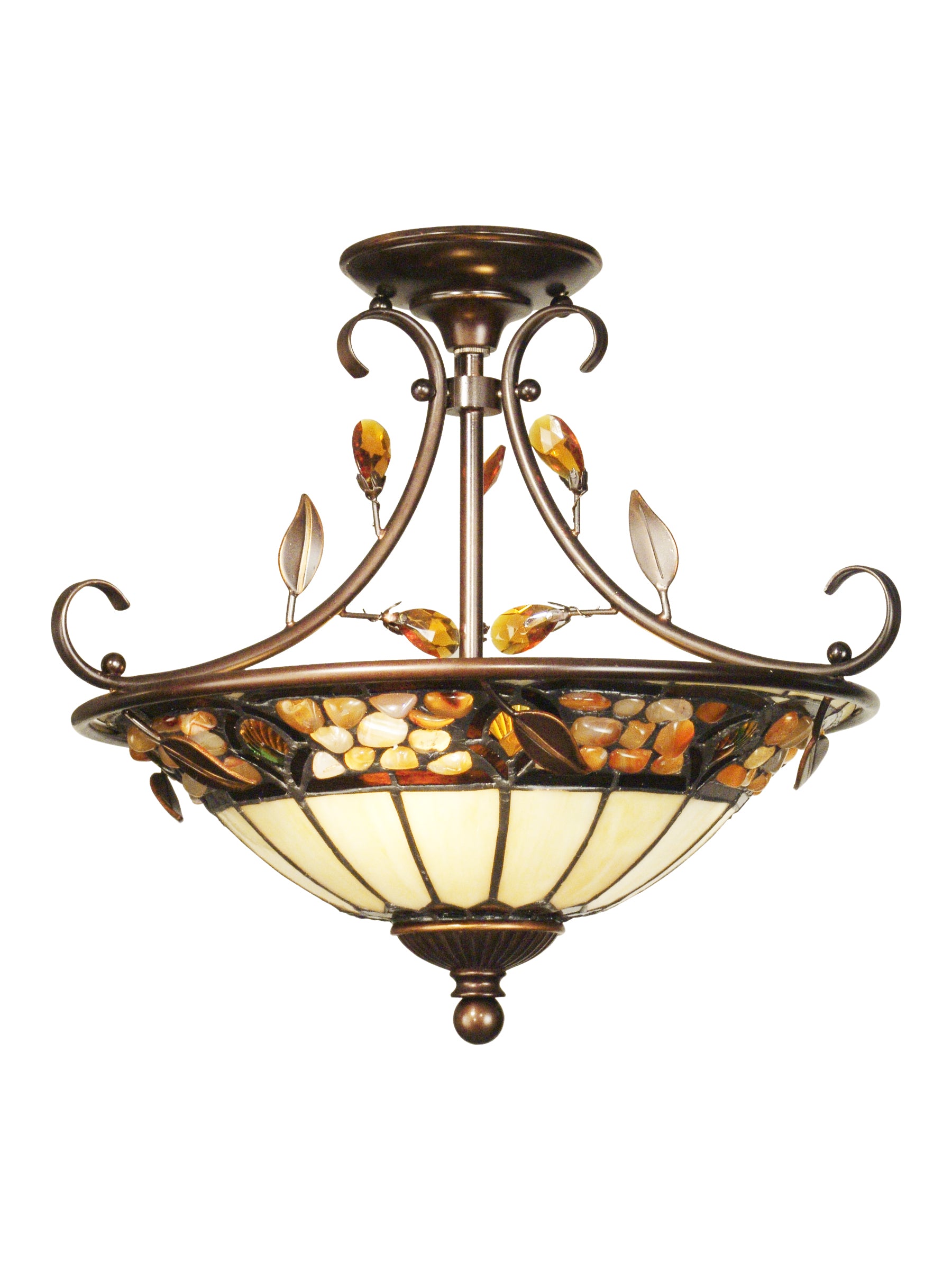 Pebblestone Hanging Fixture Stained Glass Tiffany Lamp – TiffanyLamps.com